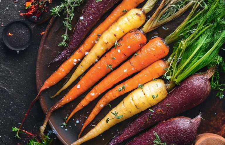 Maple Glazed Salted Carrots